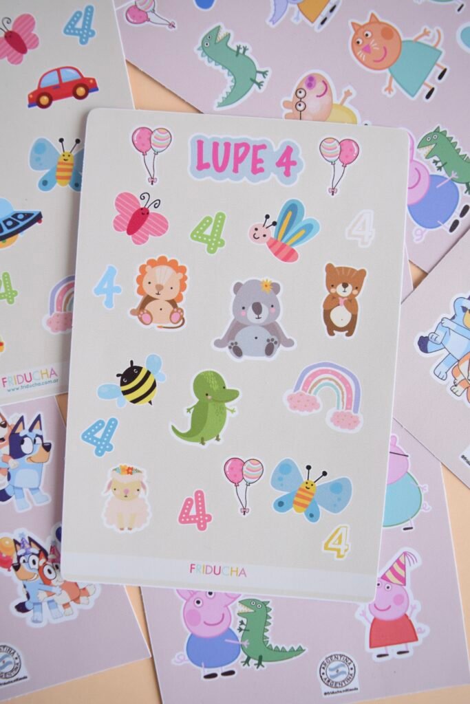 PLANCHA DE STICKERS PERSONALIZADA - Friducha